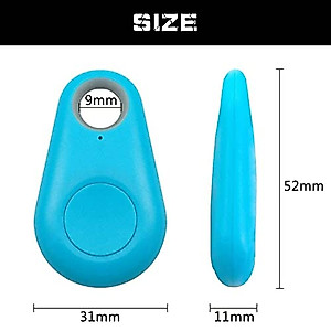 Portable GPS Tracking Mobile Smart Anti Loss Device Key Finder Locator GPS Smart Tracker Device for Kids Dog Pet Cat Wallet Keychain Luggage, Alarm Reminder, App Control 1pack-Blue