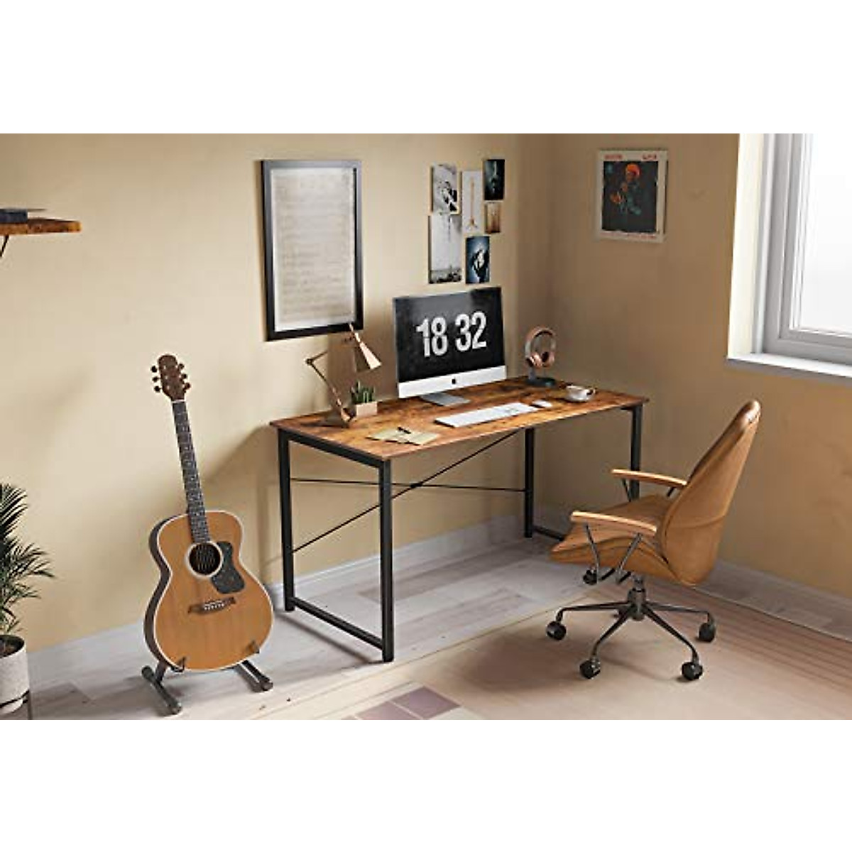 CubiCubi Computer Desk 40" Home Office Laptop Desk Study Writing Table, Modern Simple Style, Brown