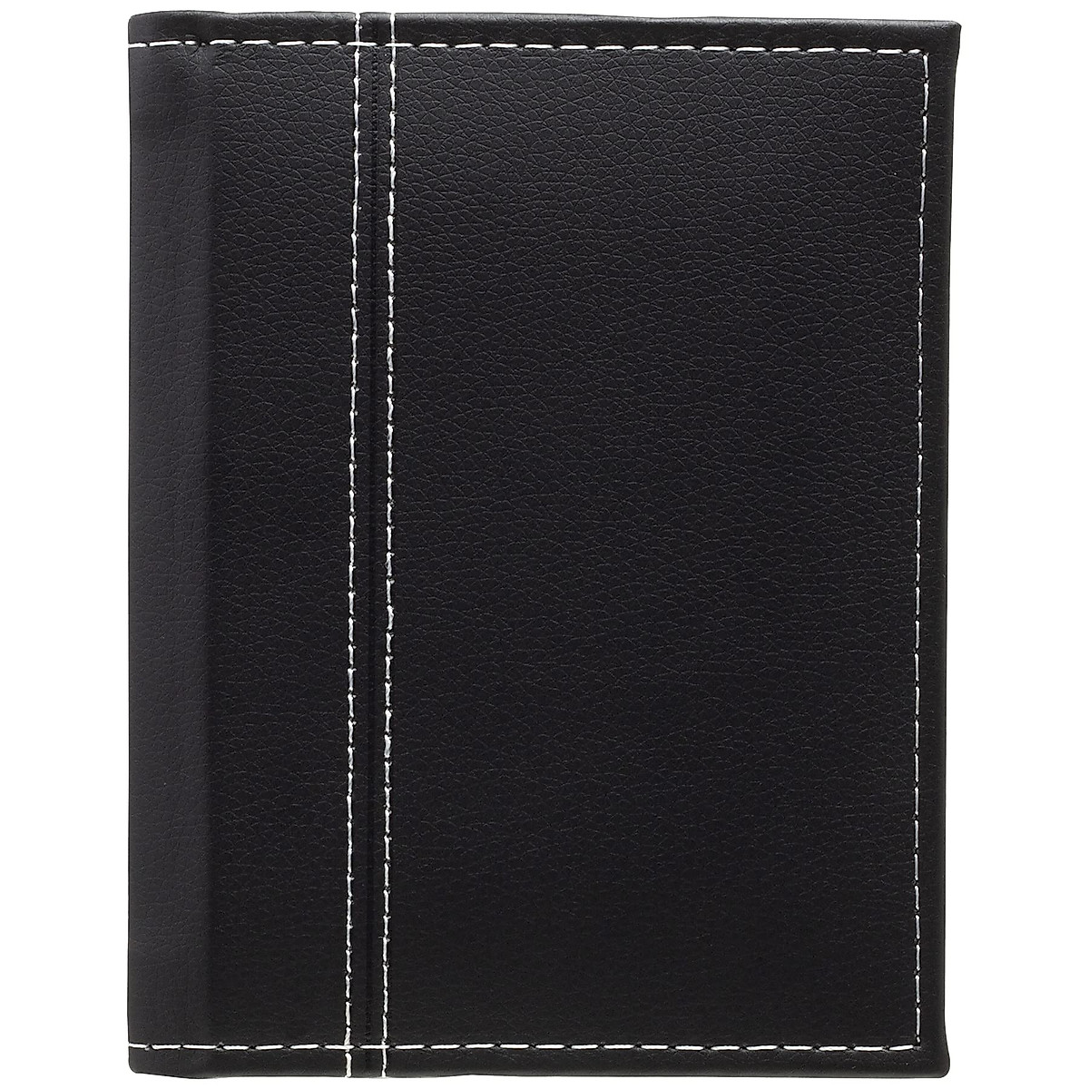 4x6 Black Photo Album w/White Stitching - Holds 24 Photos