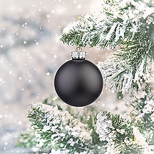 10PCS 2.64"(67mm) Christmas Ball Ornaments for Christmas Decorations, Glass Ball Present for Xmas Trees,Festival, Home Party and Wedding Party, Xmas Tree Decorations Set(Black)