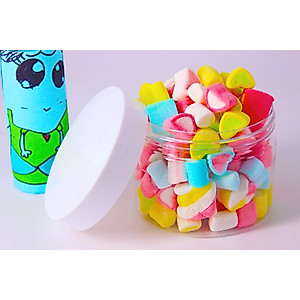 suituts 24 Pack 10 oz (300 ml) Plastic Jars with Lids, Food Storage Spice Jars, Craft Storage Favor Jars//Empty Wide-Mouth Jars for Body Butter, Cosmetics(Clear)