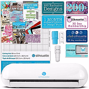 Silhouette Portrait 3 Bundle with 38 Premium Vinyl Sheets, HTV, Guides, Sketch Pens, and More