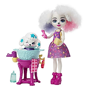 Mattel Enchantimals Poodle Doo Beauty Playset with Small Doll, 15+ Accessories & 2 Dog Figures with Color-Change, City TailsToy Collection