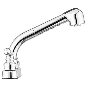 Pacific Bay - Lynden Pull-Out Utility Laundry Sink Faucet - Residential Grade Sink Faucet for Indoor/Outdoor Use - Metallic Chrome Plating Over ABS Plastic – Latest Model