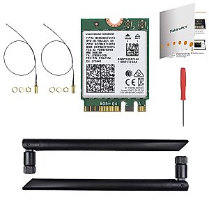 Makeronics 8265AC/8265NGW Wireless NIC Module M.2 NGFF for Jetson Nano Support 2.4GHz / 5GHz 300Mbps / 867Mbps Dual Band WiFi and Bluetooth 4.2 | Assembly Instruction Included