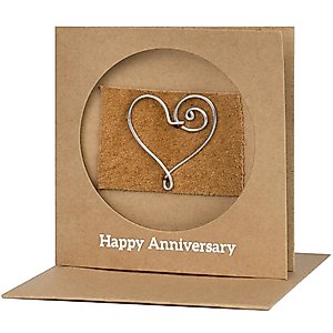 NIBIBALA 10 Year Anniversary Card Gifts, Aluminum/Tin Anniversary For Him, Her, Wife, Husband, Couple, Women, Men, 10th Anniversary, Happy Anniversary Card For Traditional Wedding Anniversary By Year