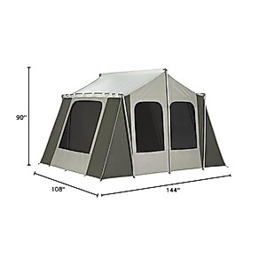 KODIAK CANVAS 12x9 Canvas Cabin Tent, Tan, One Size