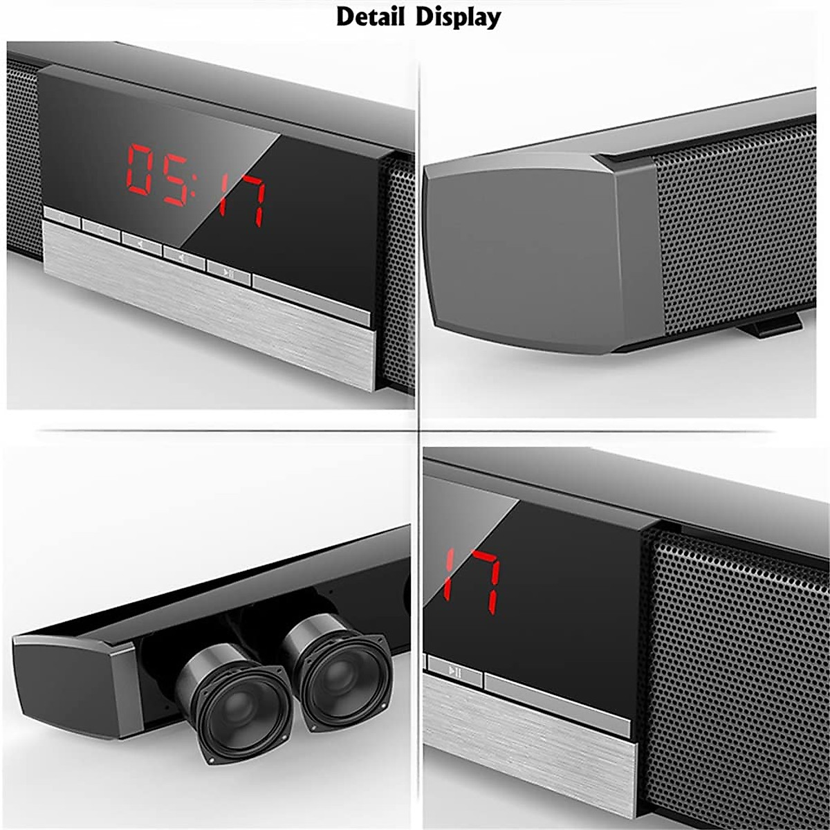 SDGH Soundbar TV 40W Home Theater System Wreless 5.0 Speaker with Control for Coaxial Optical Subwoofer Sound Box