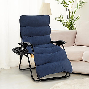 REDCAMP Chaise Lounge Cushion for Patio Furniture,67 inch Zero Gravity Cushion Comfortable Thicker for Indoor Home Office or Outdoor Use,Blue