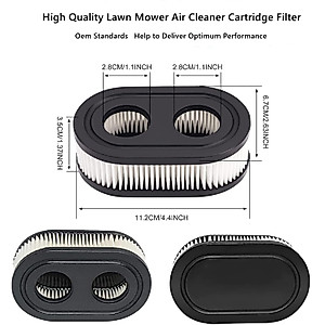 Air Filter for Toro Recycler 22 inch 20332 20333 20334 20339 20340 lawn mower (2 air filters, 1 spark plug, 1 spring)