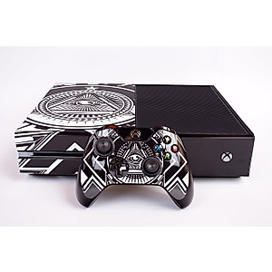 Designer Skin Sticker for the Xbox One Console With Two Wireless Controller Decals White Blossoms & Butterflies by 247Skins