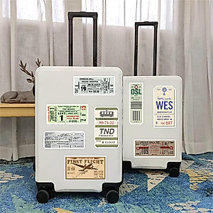 Kechup Vintage Boarding Pass Stickers - 40PCS Waterproof Retro Luggage & Laptop Stickers for Adults & Kids