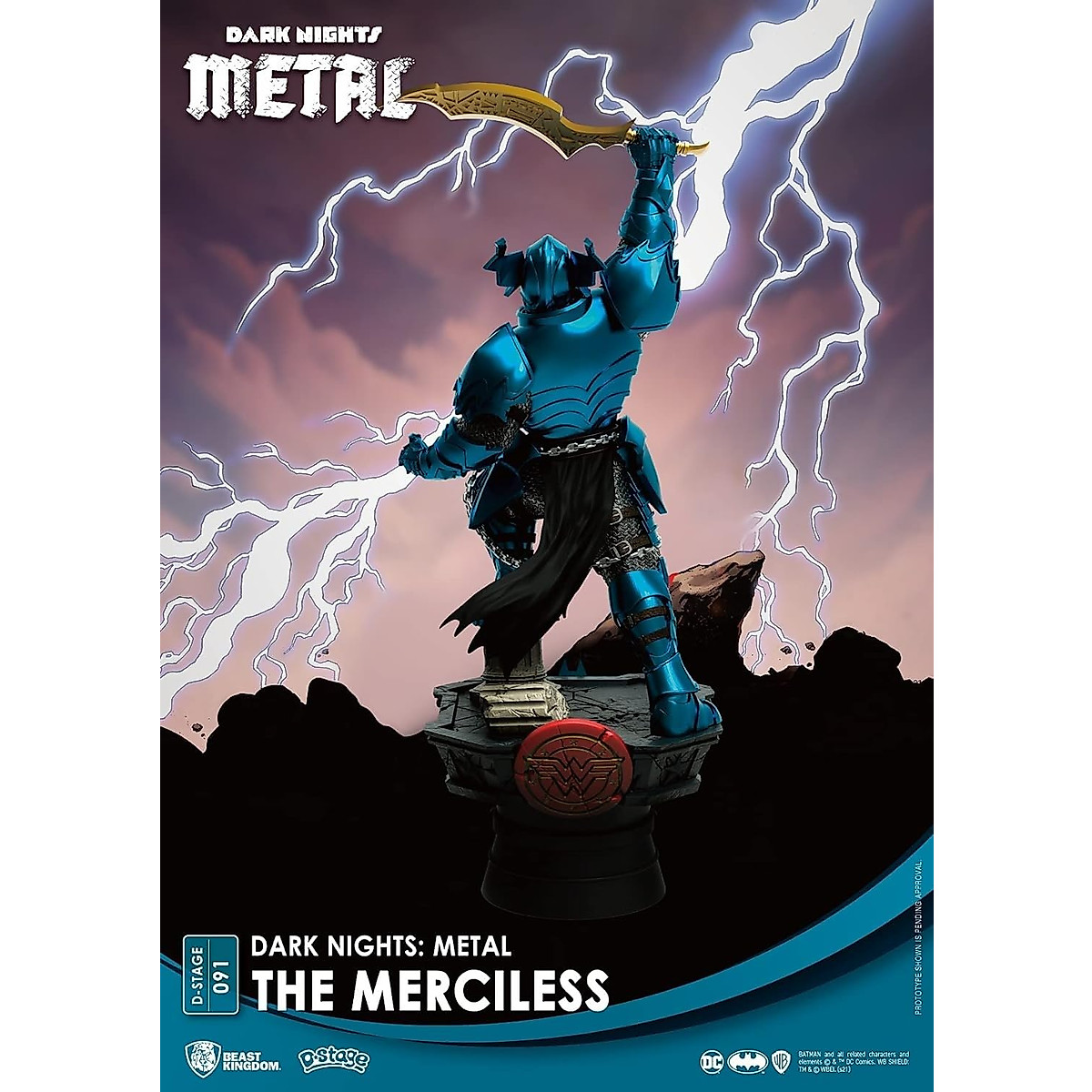 Beast Kingdom Dark Nights: Metal The Merciless DS-091 D-Stage 6 Inch Statue, Multicolor