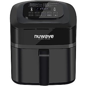 NUWAVE Brio 7-in-1 Air Fryer Oven, 7.25-Quart with One-Touch Digital Controls, Non-Stick Air Circulation Riser & Reversible Rack Included