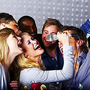 RhymKawa B58 Silver Mic Handle Sleeve Replacement Fit for Most Wired Vocal Microphones and SM58LC, Beta 58A, Rhinestones Cover Shining on Tours & TV Shows (MIC NOT Included)