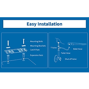 Bazyths Bidet Toilet Seat, Soft Close, Non-Slip, Non-Electric, Fits Elongated or Oval Toilets, Dual Nozzle for Feminine & Rear Wash, Self-Cleaning, Adjustable Water Pressure, Quick Installation