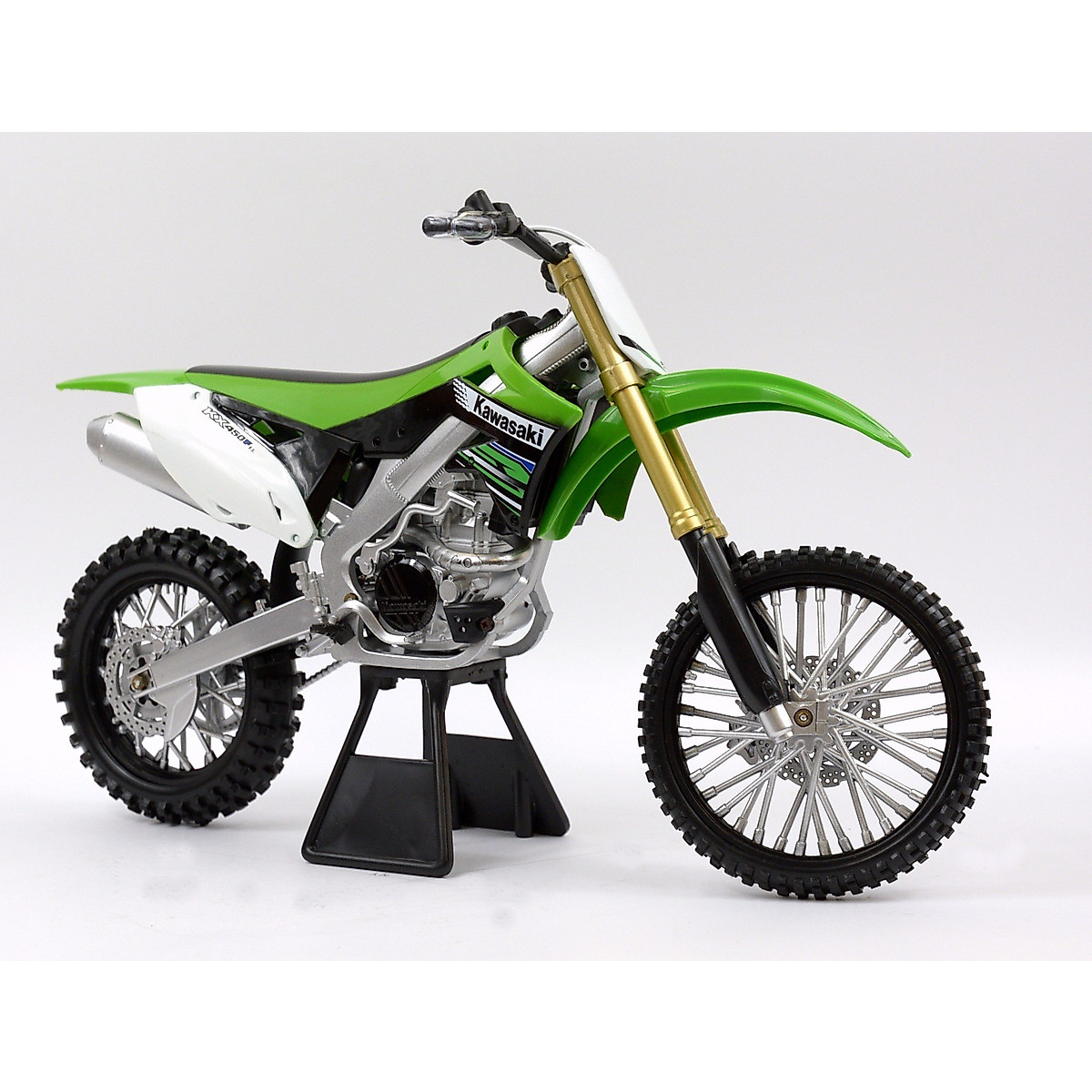 New Ray Die-Cast Kawasaki KX450F Motorcycle Replica, 1:12 SCALE, Green
