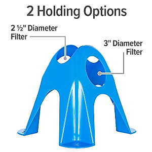 Camco 2-in-1 RV Water Filter Stand | Reduces Hose kinking | Maximizes Water Flow Rate | Two Holding Options | Durable Construction (40777)
