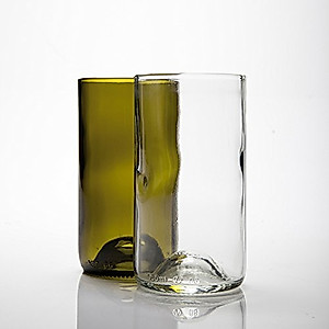 D&V Glass Vintage Collection, Tall Beverage/Cocktail Glass, 16-Ounce, Olive Green, Set of 6