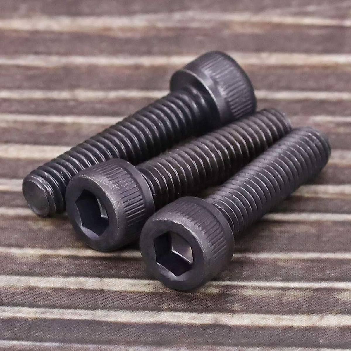 M3-0.5 x 12mm Socket Head Cap Screws, 12.9 Grade Alloy Steel, Black Oxide Finish, Full Thread, Coarse Thread, Allen Hex Drive, 100 pcs