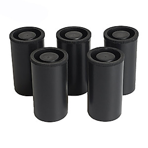 CTKcom 35MM Film Canisters(24 Pack)- Tight Sealing Lids on All Canisters for Travel or Small Storage and Geocaching,24 Pack(Black)