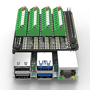REXQualis RPi GPIO Status LED & Terminal Block Breakout Board HAT for Raspberry Pi A+ 3A+ B+ 2B 3B 3B+ 4B