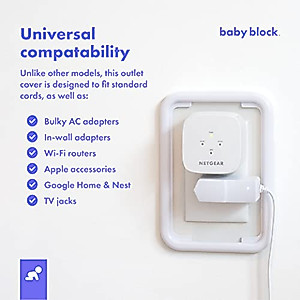 Baby Proof Outlet Cover Box | Plug Covers for Electrical Outlets | Wall Plug Socket Protectors | Outlet Covers | Baby Safety & Childproof Locks