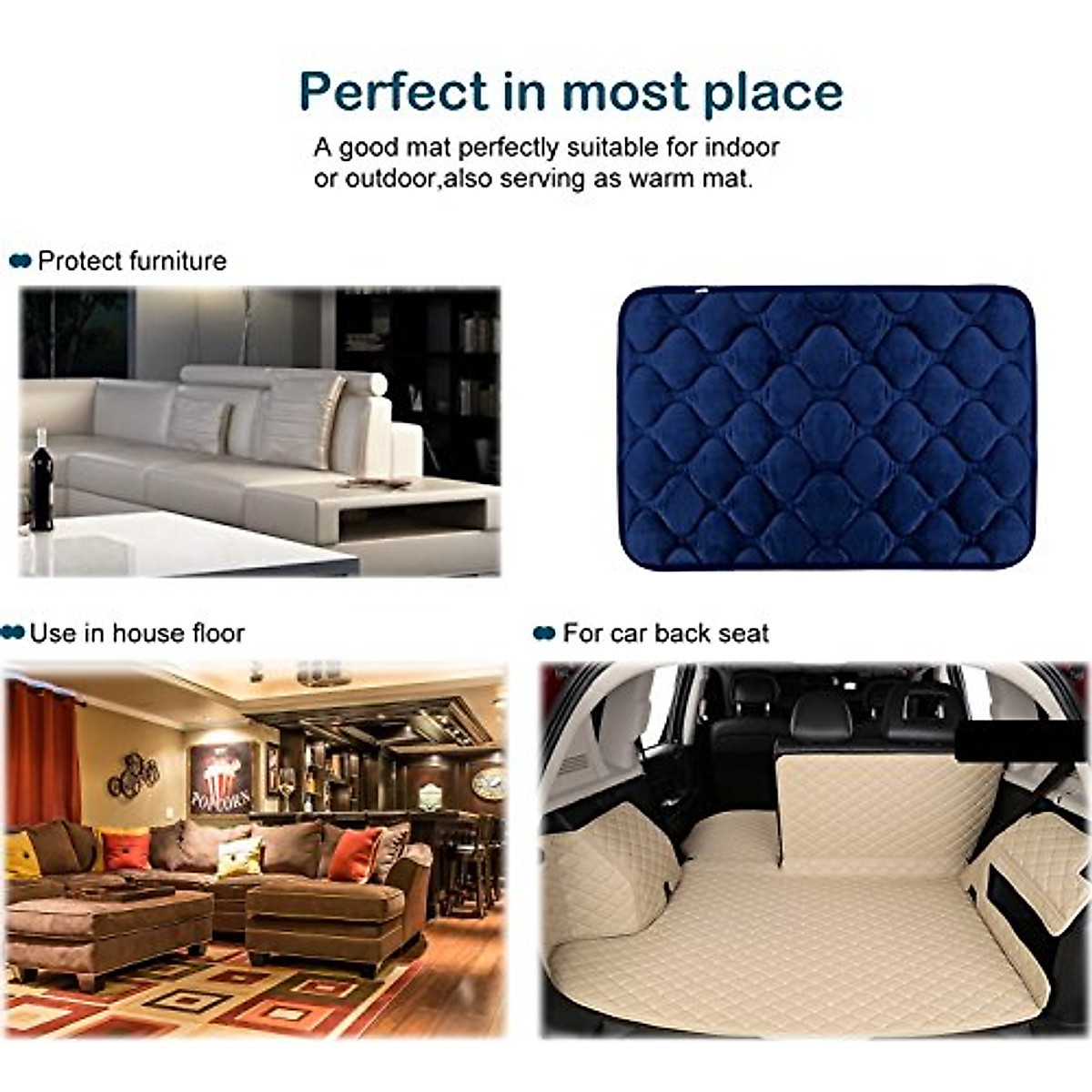 Large Dog Bed Crate Pad Mat Soft Washable Dog Beds 42 inch Kennel Pads Pet Beds Non Slip Cat Dog Sleeping Mattress