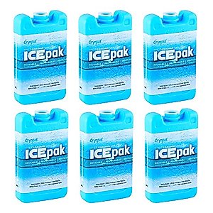 Cryopak Reusable Ice Pack for Lunch Boxes (6 Pack) (Ice Mats for Coolers)