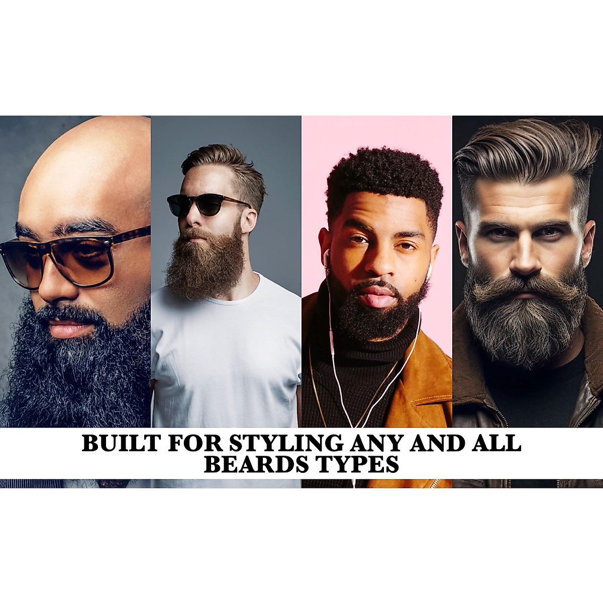 G.B.S 2 Sided Beard Comb - Pocket Sized Wooden Beard & Mustache Comb with Fine & Coarse Teeth - Perfect for Use with Beard Balms, Mustache Wax and Oils (Pack of 3)