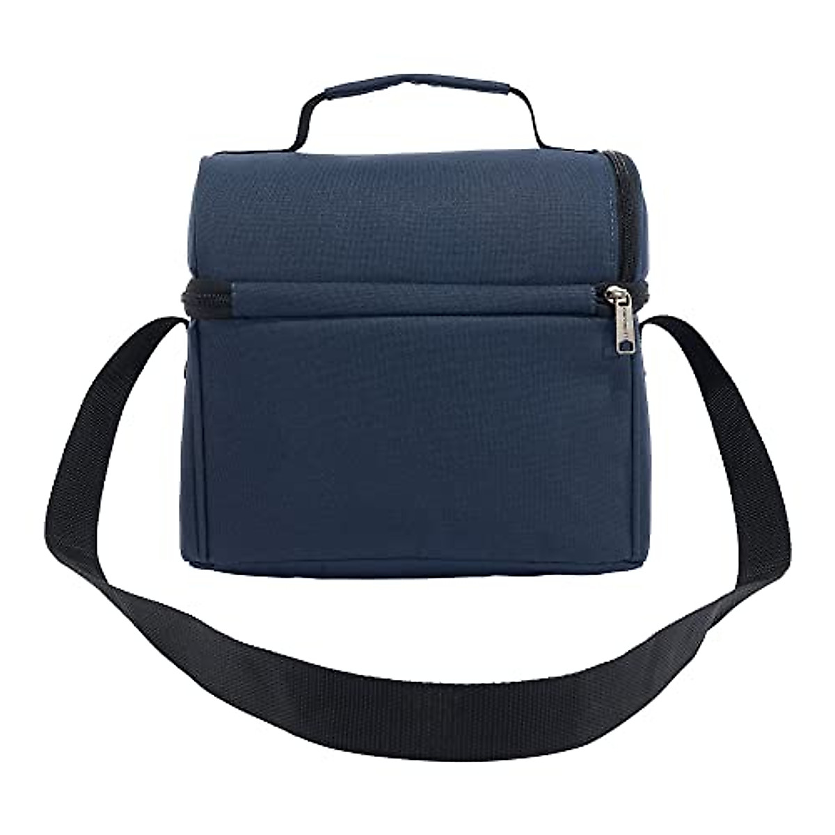 Carhartt Deluxe Dual Compartment Insulated Lunch Cooler Bag, Navy & Cool Coolers by Fit + Fresh, Reusable & Long-Lasting Slim Ice Packs, Perfect Addition To Your Lunch Box, Clear Blue, Pack of 4