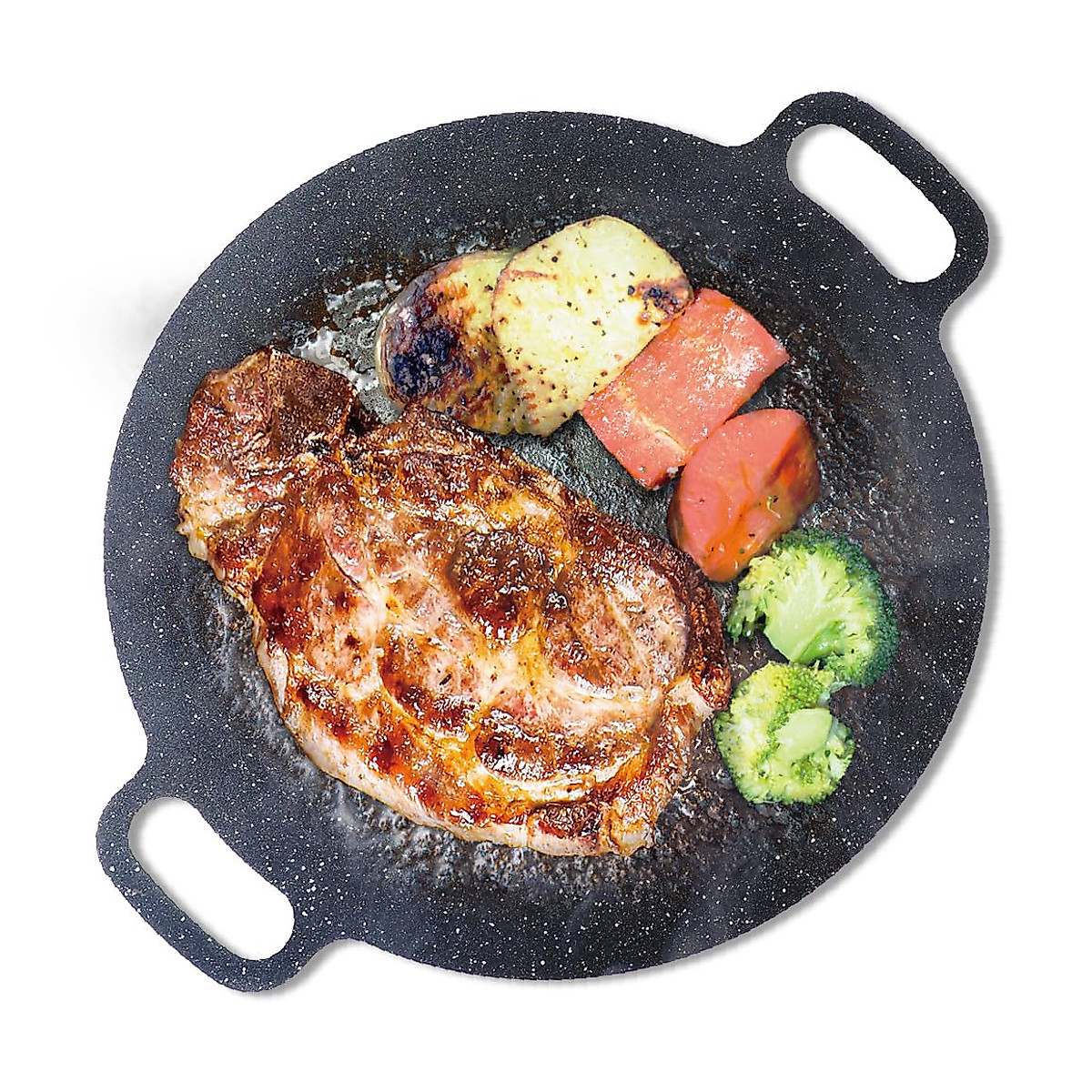 FULTAC 3820 Multi Griddle Pan, Grill Frying Pan, Compatible with Direct Fire, Camping, Iron, Approx. W 13.6 x D 11.0 x H 0.8 inches (34.5 x 28 x 2 cm)