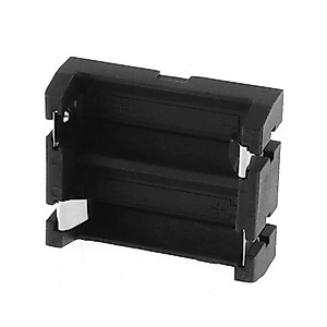DGZZI DIY 2-Slot CR123A/16340 Battery Storage Box Holder Case with Pin Battery Clip