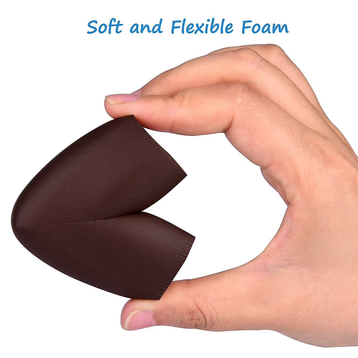 Furniture Edge and Corner Guards | 16.2ft +20.4ft Protective Foam Cushion |36ft Bumper 12 Adhesive Childsafe Corners | Baby Child Proofing Set NonToxic and Safe for Table, Fireplace, Countertop Brown