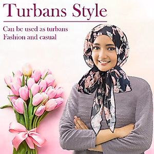 Vabean 4 Pcs Women Chemo Headwear Turbans Summer Head Scarf Patient Cancer Hats Headwrap for Long Hair or Hair Loss (Classic)