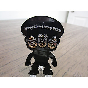 USN Oversized Head Style Male Navy Chief Navy Pride Khaki Uniform CPO Challenge Coin