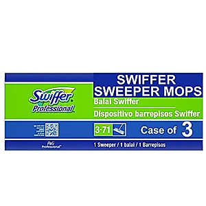 P&G Professional-09060CT Heavy Duty Sweeper Mop by Swiffer Professional, 10-inch Wide Duster, Ideal for Industrial or Commercial use on Hardwood, Tile or for Hand Dusting, (Pack of 3) - Green