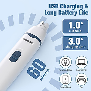 Gooad Cat Clippers for Matted Hair, Quiet Cat Shaver for Long Hair, Cordless Cat Hair Trimmer for Grooming, Cat Paw Trimmer Nail Grinder,Pet Shaver Cat Grooming Kit for Cats Small Dogs Animals(Blue)