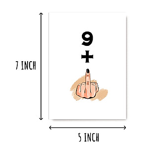 Funny 10Th Birthday Card - 9+1 Women Or Men - Sweet 10 Years Old Birthday Gift - Gift Perfect For Husband Wife Brother Sister