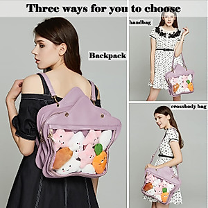 Ita Bag Heart Purse Kawaii Backpack Ita Bag Crossbody Clear Bag Star Crossbody Bags Ita Heart Bag Kawaii Wallet Lolita Bag Kawaii Bag Transparent Backpacks Cute Bag Japanese School Bag Anime Bag