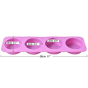 ionEgg Silicone Cupcake Pan, Round Silicone Mold for Making 2.4 inch Cylinder Cupcake and Muffin, 2 Pack