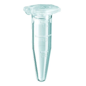 Eppendorf 022363204 Polypropylene Safe-Lock Graduated Microcentrifuge Tube, 1.5mL Capacity, Clear (Case of 500 Tubes)