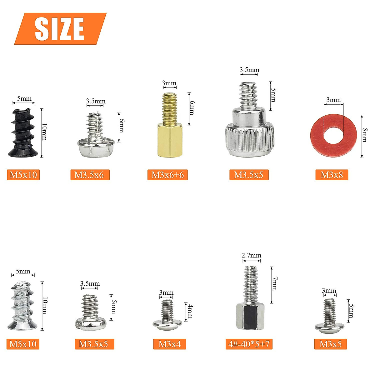 HELIFOUNER 810 Pieces Computer Standoffs Screws Assortment Kit with a Screwdriver