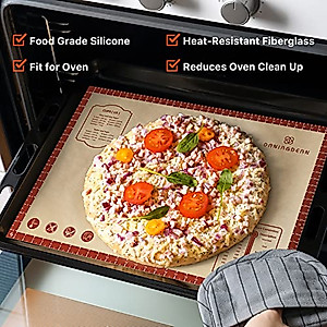Non Stick 28''x20'' Extra Large Thick Silicone Pastry Mat, with measurements for Non-slip Silicone Baking Sheet, Counter Mat, Dough Rolling, Reusable Bakeware Mats for Cookies, Macarons, Bread, Pizza