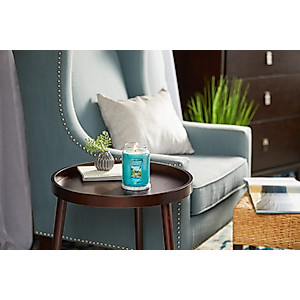 Yankee Candle Poolside Oasis Scented, Classic 22oz Large Jar Single Wick Candle, Over 110 Hours of Burn Time, Blue