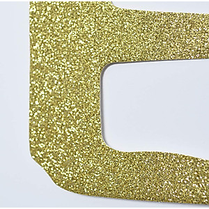 Threenager Banner Hanging Garland for 3rd Birthday Party Photo Prop Party Decoration Sign (Gold Glitter)