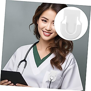 GETAJGHSD Stethoscope Hanging Buckle Stethoscope Accessories Stethoscope Supply Nurse Accessories Stethoscope Replacement Parts Stethoscope Clip for Hospital Stethoscope Holder White