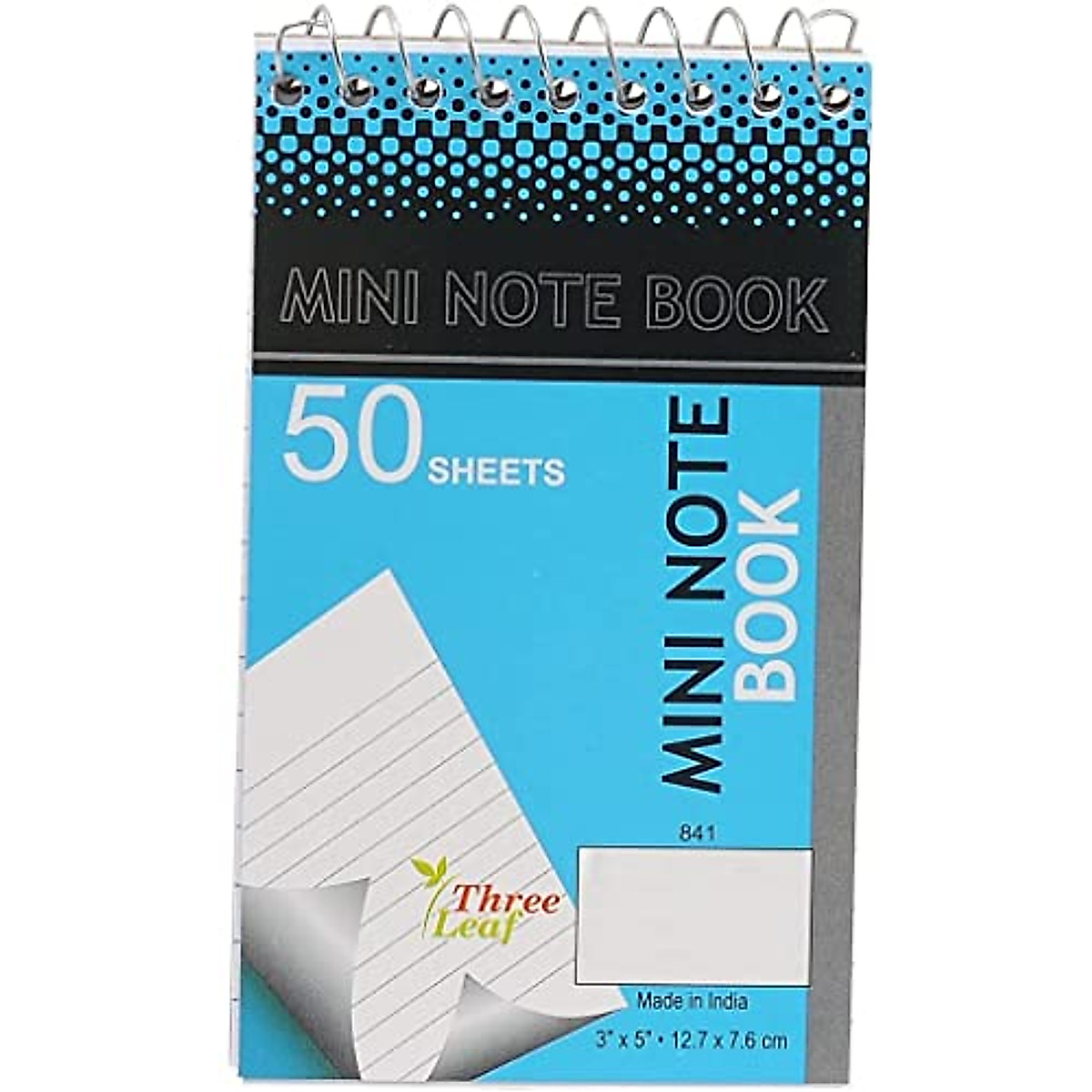 Personal Mini Notebooks, 3x5-Inch, College Ruled, White, 50 Pages per, Pack of 4 Colors: Black, Blue, Green, Red from Northland Wholesale. (2-Pack, 8 Mini-Notebooks)