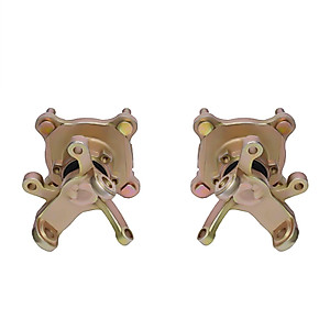 Front Brake Disc Rotor Kit Assmbly, ATV Front Wheel Rim Hub Steering Knuckle Brake Disc Caliper for Go Kart Buggy ATV Quad 125/150/200/250CC