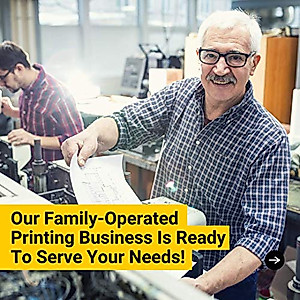 Custom Printed Business Cards [2-Sides] Thick Personalized Cards (300GSM 14PT) 3.5" x 2" [100% Printed in the USA] Premium Front & Back Sides (Customizable)